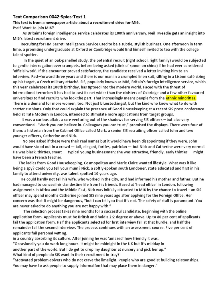 Psst! Want to Join MI6?: Insights into MI6's Modern Recruitment Process ...