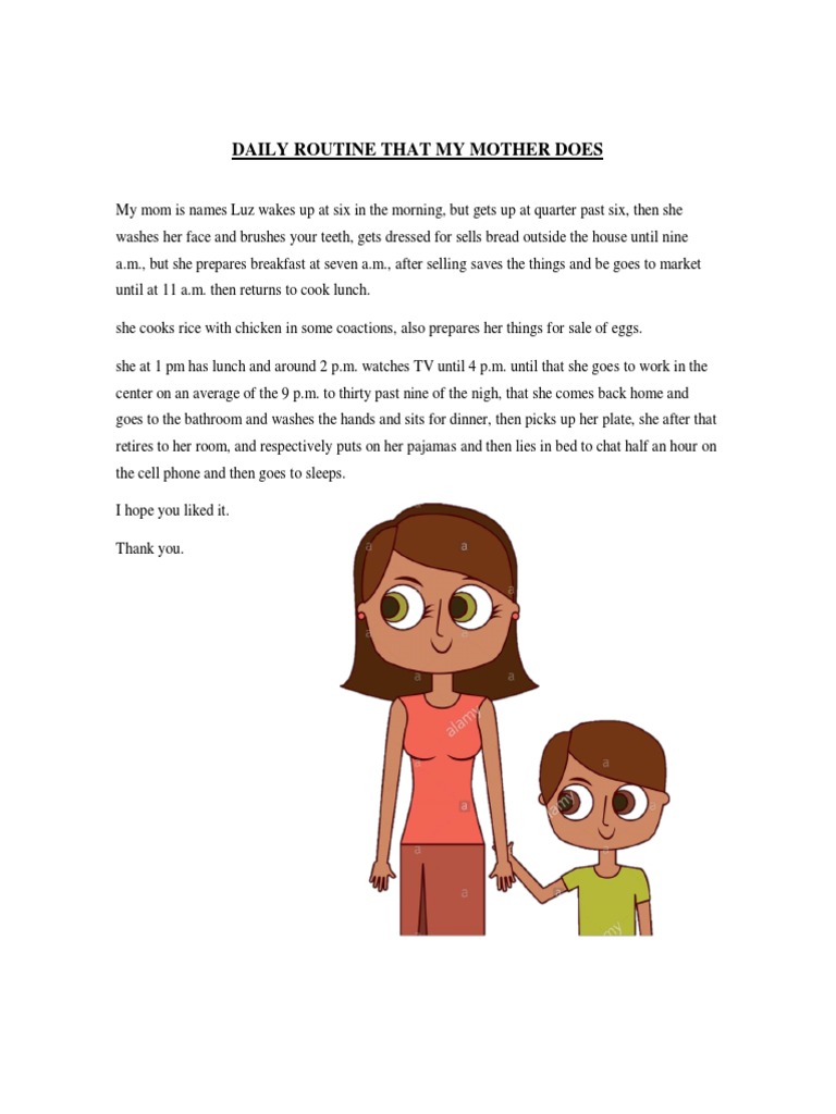 Daily Routine My Mother | PDF