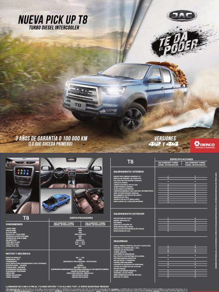 Ficha Tecnica Jac t8 | PDF