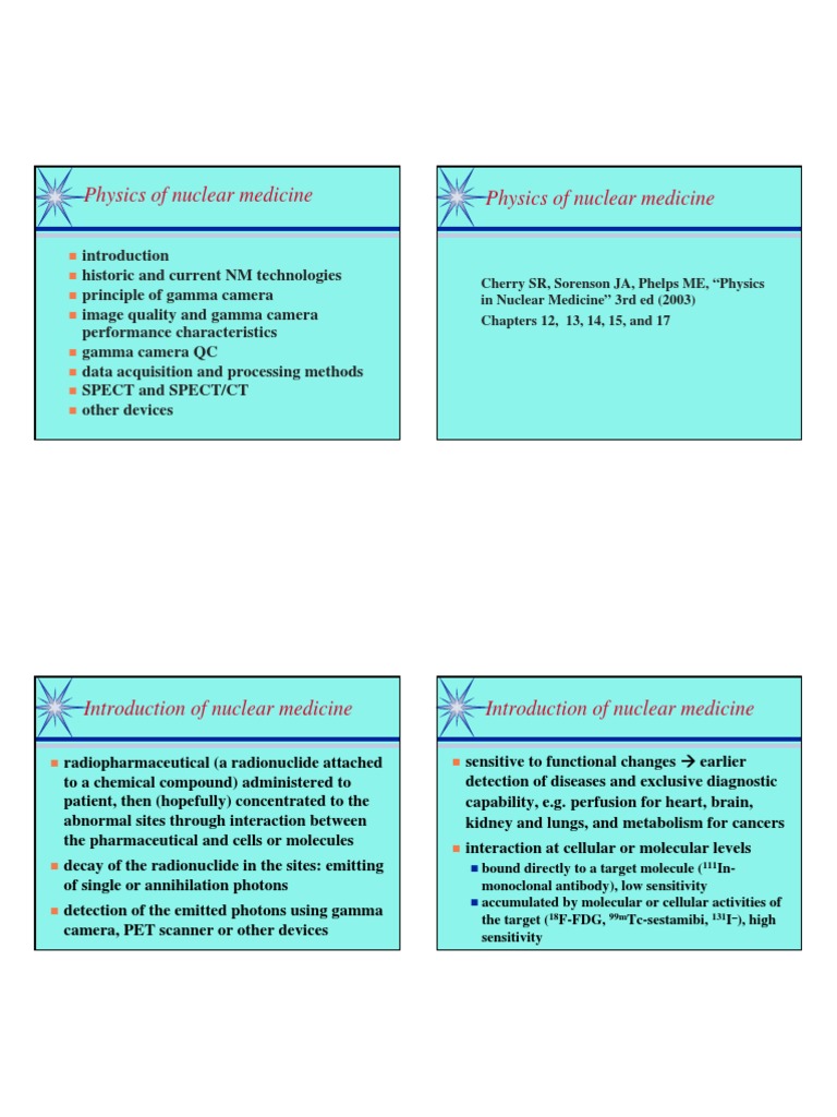 Physics of NM | PDF | Nuclear Medicine | Positron Emission Tomography