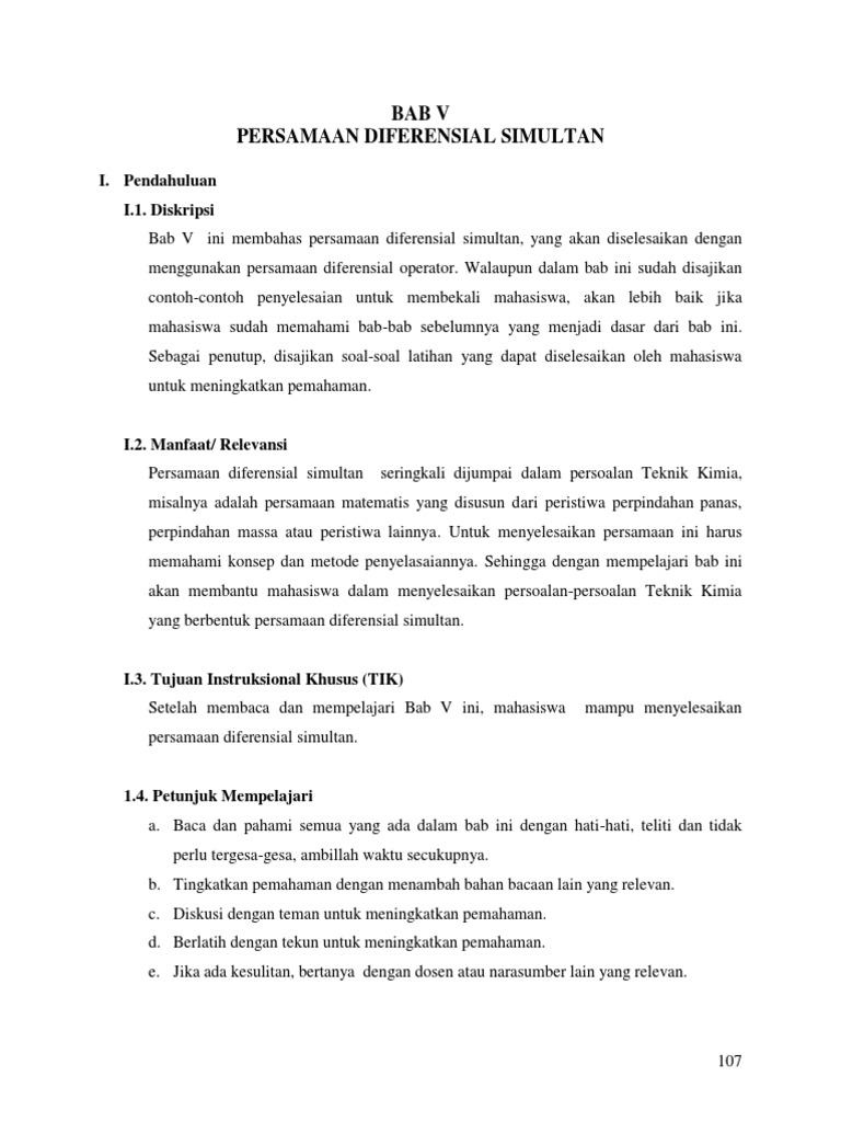 Penyelesaian Persamaan Diferensial Simultan | PDF | Metode & Bahan Ajar ...
