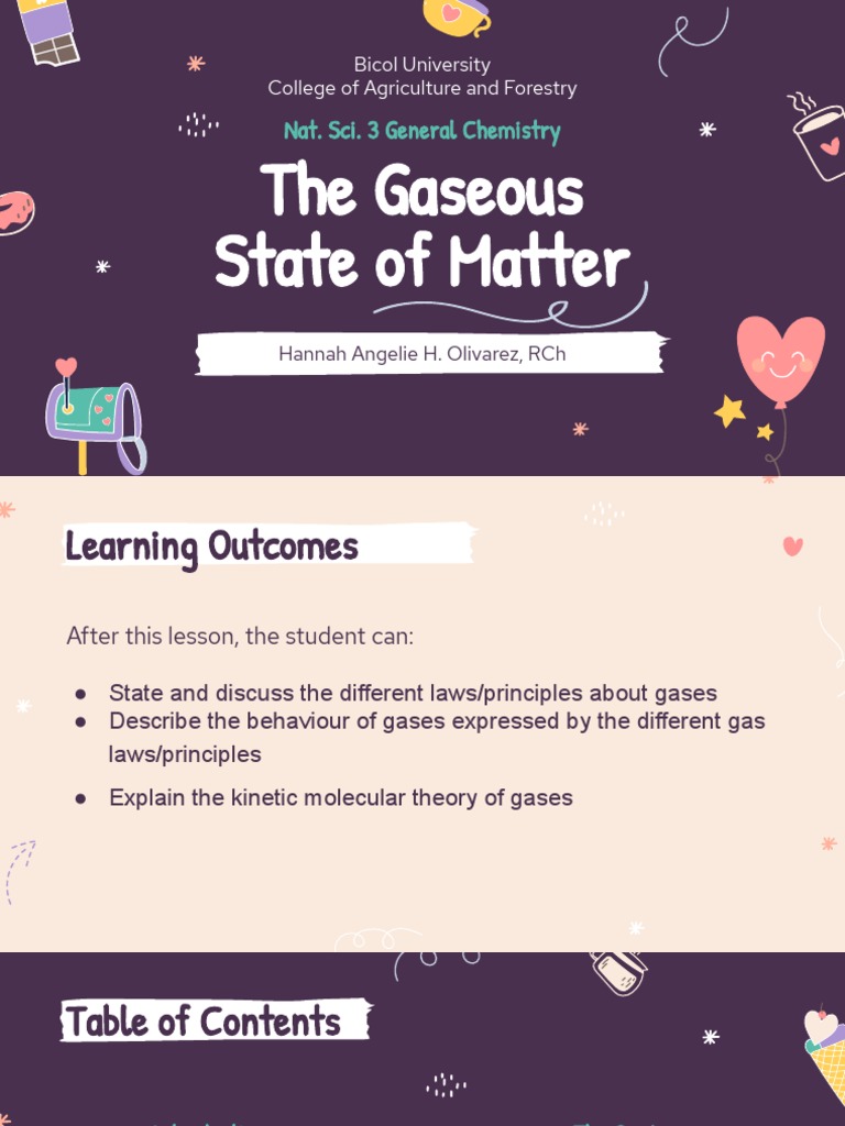 The Gaseous State of Matter | PDF | Gases | Temperature