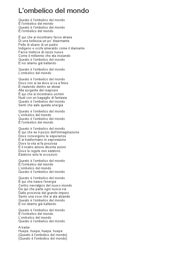 L'Ombelico Del Mondo | PDF