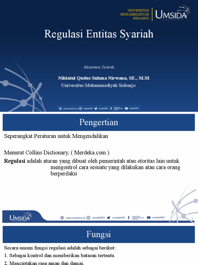Regulasi Entitas Syariah | PDF