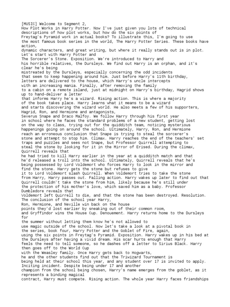 How Plot Works in Harry Potter | PDF | Harry Potter | Contemporary ...