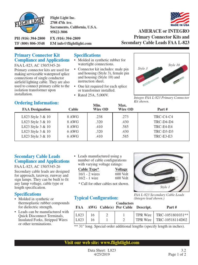 Primary Connector Kit Compliance and Applications Specifications | PDF ...