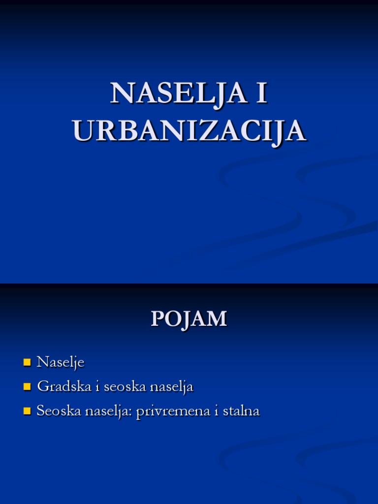 Urbanizacija | PDF