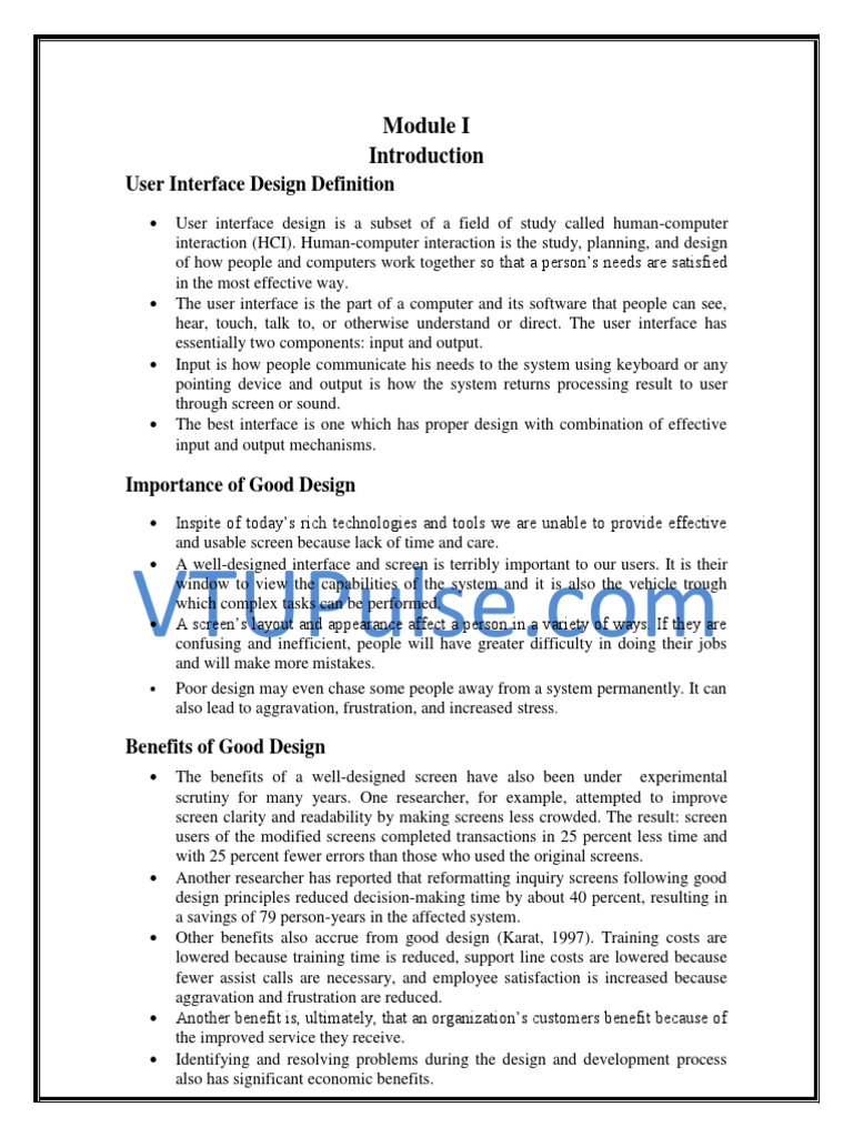 UID 15CS832 Module 1 | Download Free PDF | Graphical User Interfaces ...
