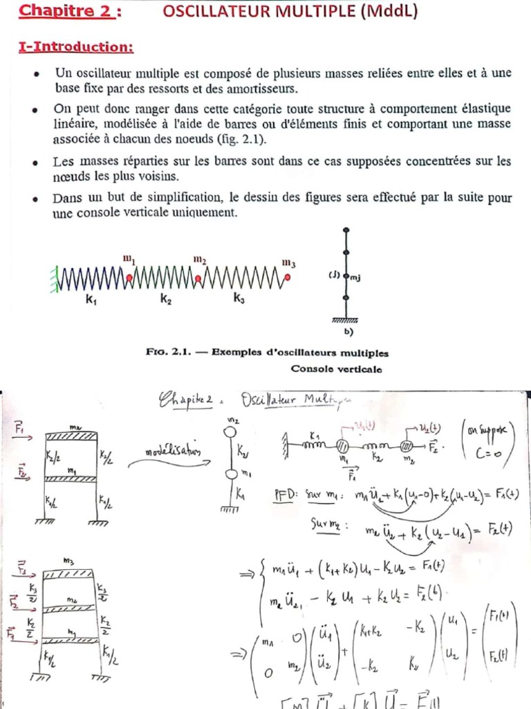 Chapitre 2 Dynamique Des Structures | PDF