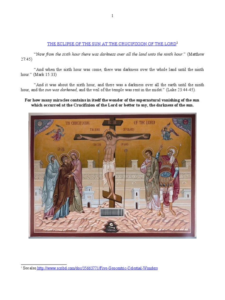 The Eclipse of the Sun at the Crucifixion | Religious Belief And Doctrine