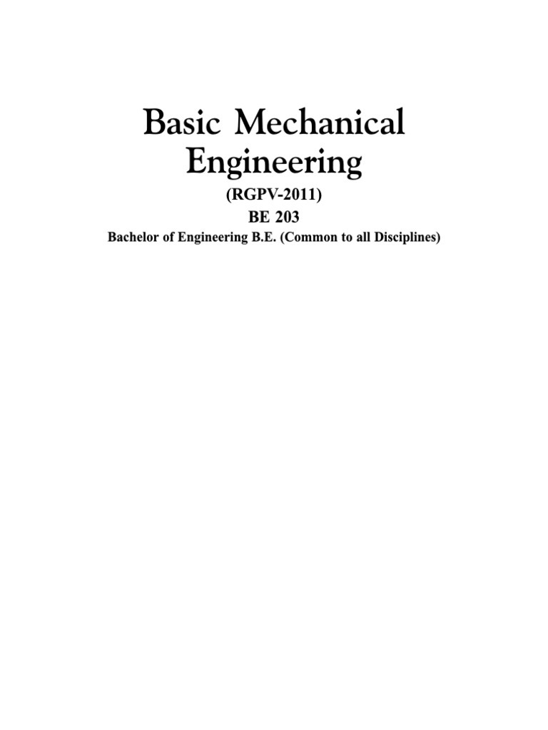 (EngineeringEBooks - Civil) Basic Mech Engineering | PDF