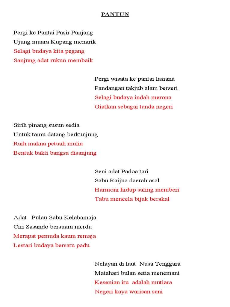Pantun Melestarikan Budaya Indonesia | PDF | Ilmu Sosial