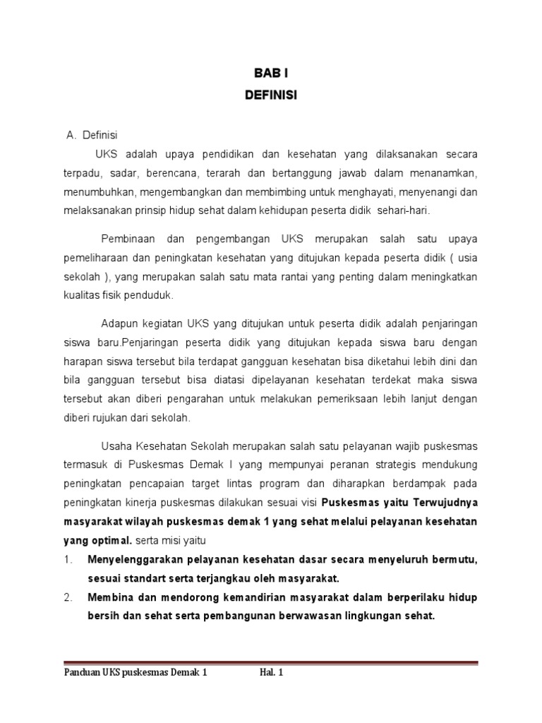 Panduan Uks | PDF
