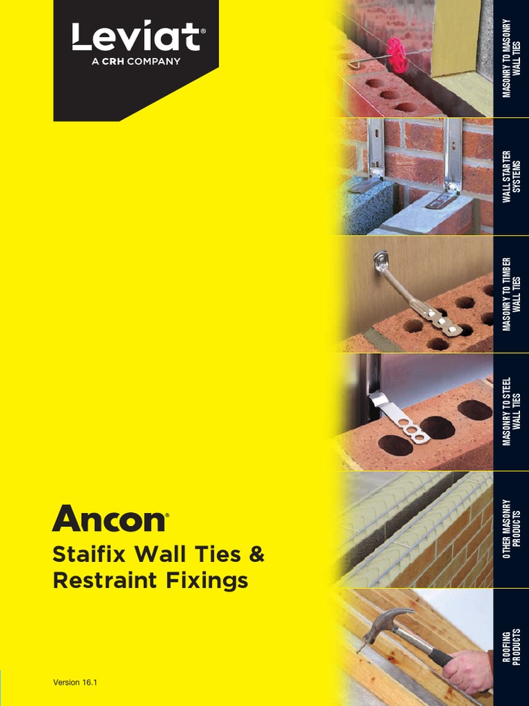 Ancon Staifix Complete Guide To Wall Ties and Restraint Fixings | PDF ...