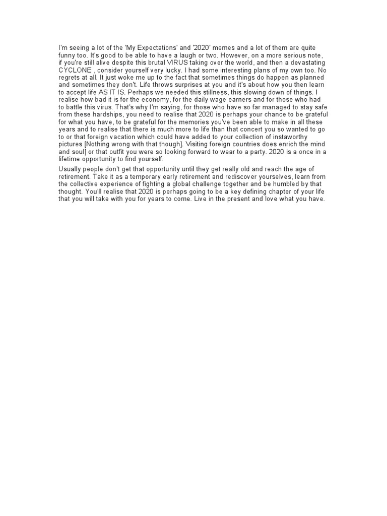 2020 Lessons | PDF | Self-Improvement