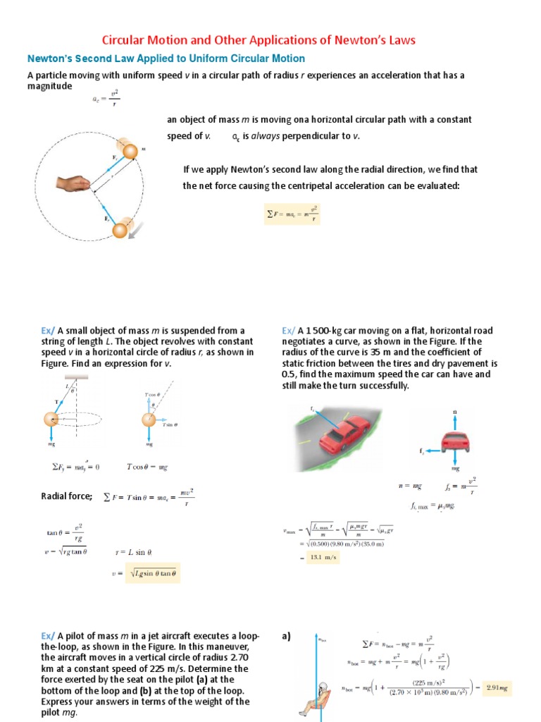 Physics 1 L6 Circular Motion | PDF | Acceleration | Force