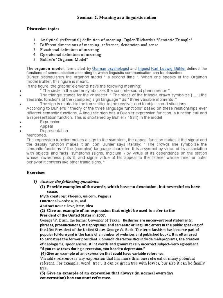 The Organon Model, Formulated by and Defined The Functions of ...