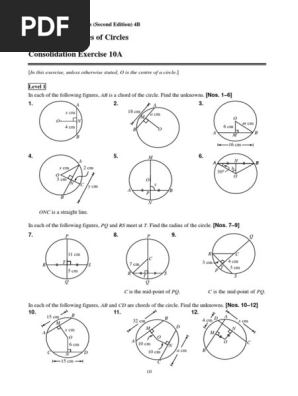 Geometry Circles Worksheet Pdf The Circle | Plane Geometry Review At