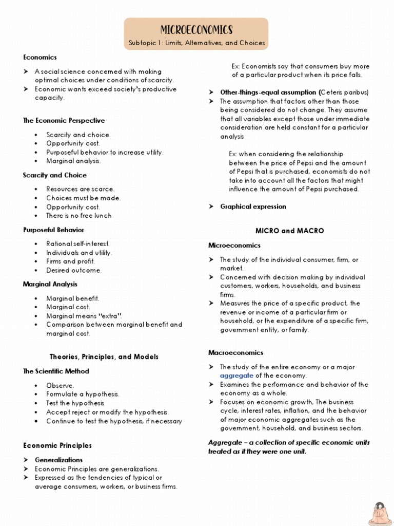 Microeconomics Notes | PDF | Economics | Microeconomics