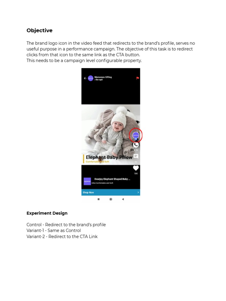 PRD - Brand Logo Redirectable For Performance Campaigns | PDF