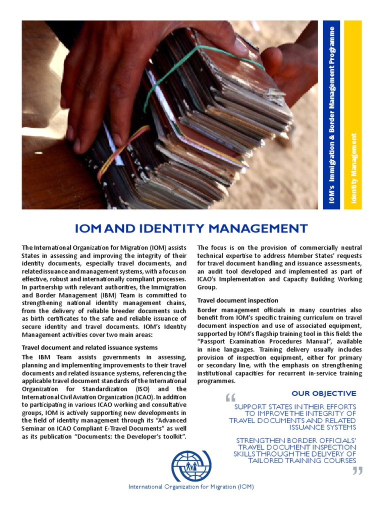 Iom and Identity Management: Travel Document Inspection | PDF ...