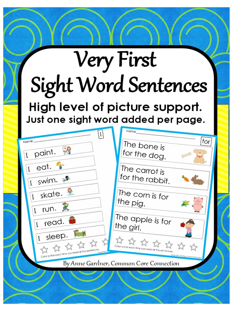 Very First Sight Word Sentences | PDF | Literacy