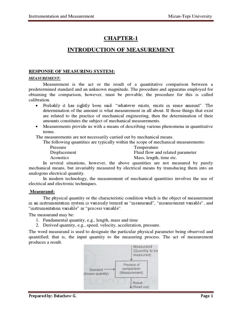 Chapter-1 Introduction of Measurement: Response of Measuring System | PDF | Pressure Measurement ...