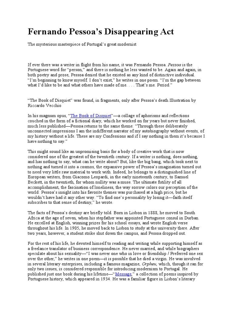 Fernando Pessoa: Portugal's Prolific Master of Literary Alter Egos and ...