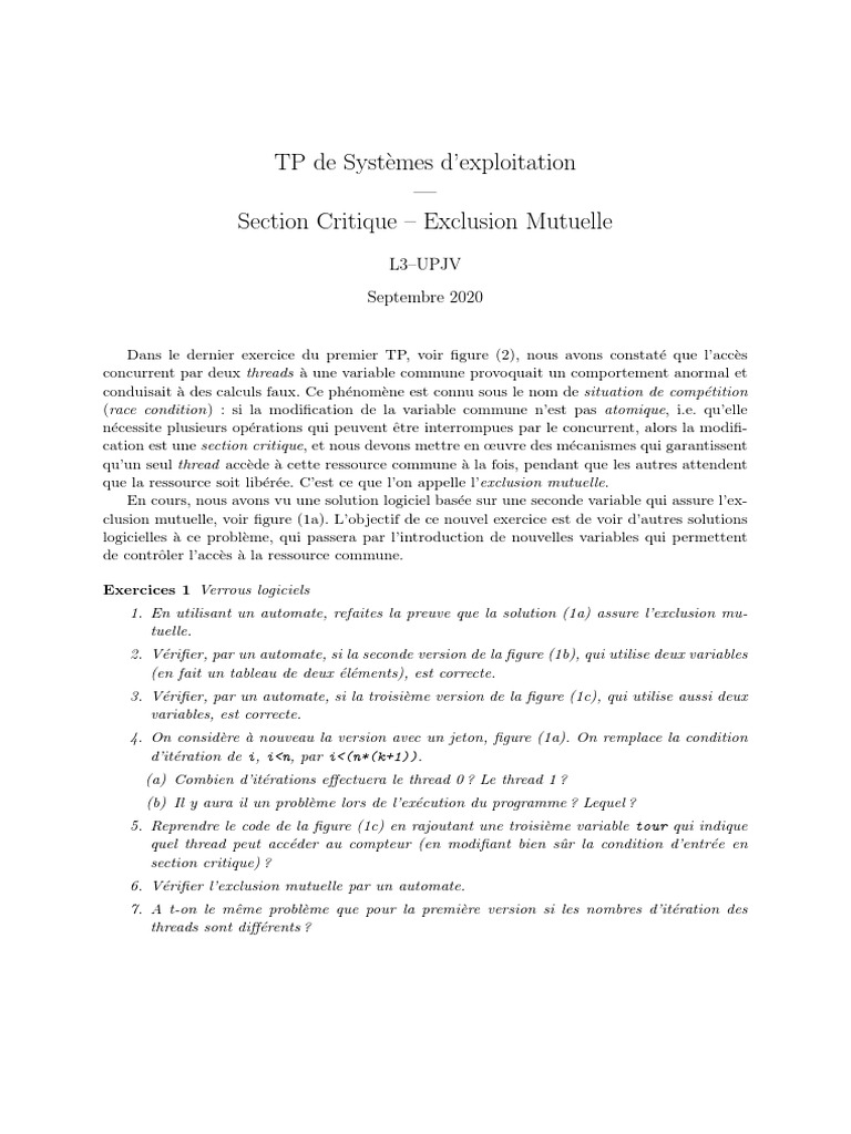 Exclu Log 2 | PDF | Informatique | Programmation concurrente