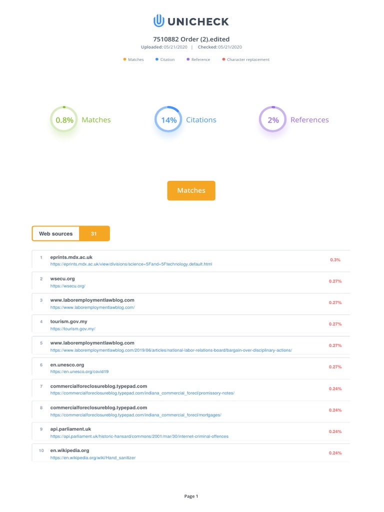 Unicheck Report 7510882 Order (2) .Edited | PDF | Building Information ...