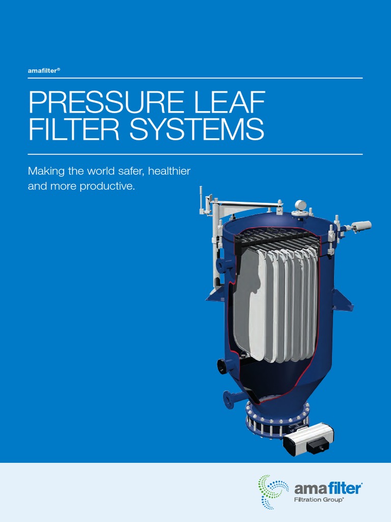 Amafilter Pressure Leaf Filter Systems | PDF | Filtration | Stainless Steel