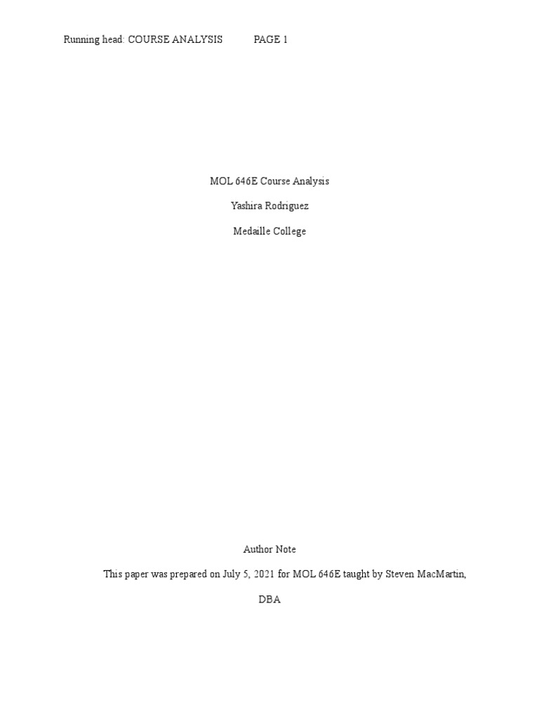 646 Course Analysis | PDF | Decision Making | Evaluation