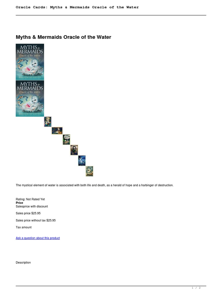 Myths & Mermaids Oracle Guide | PDF | Wellness