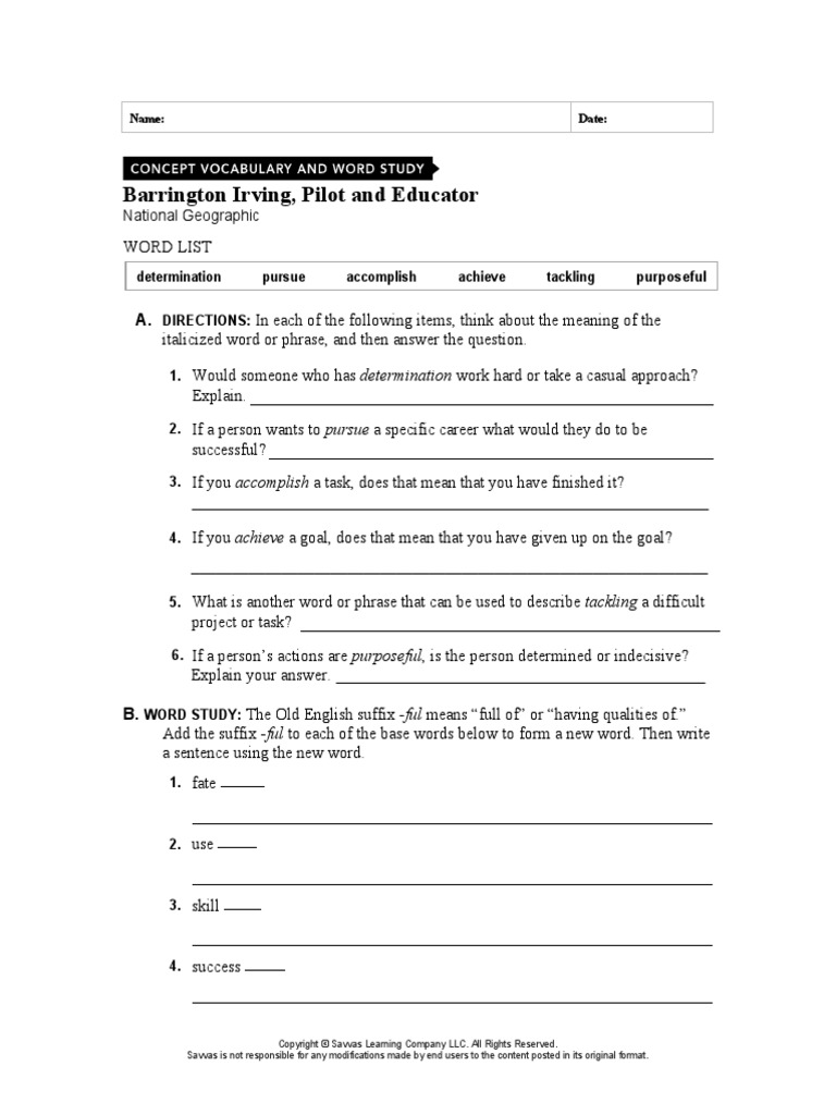 Barrington Irving, Pilot and Educator: National Geographic | PDF