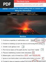 Rock Cycle Comic Strip Project Guide | PDF | Rock (Geology ...
