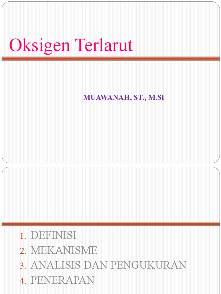 Oksigen Terlarut | PDF