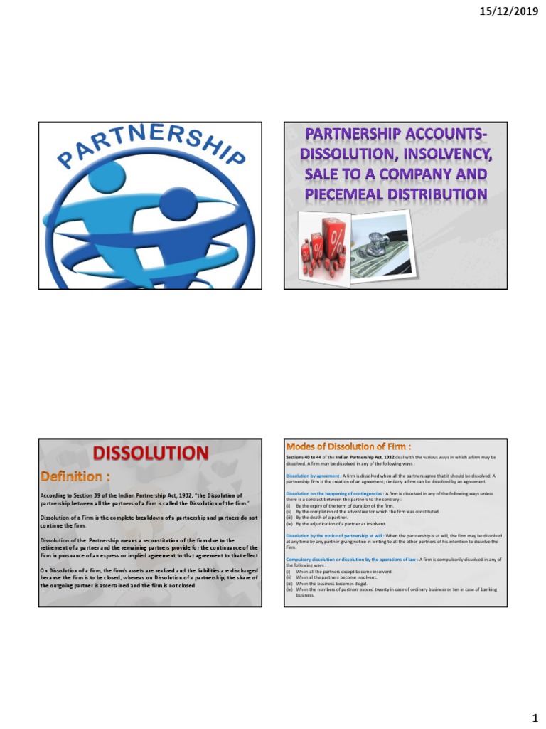 Partnership and Piecemeal Distribution | PDF | Debits And Credits | Expense