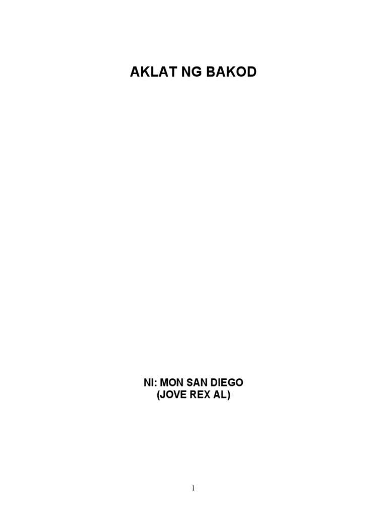 Aklat NG Bakod | PDF