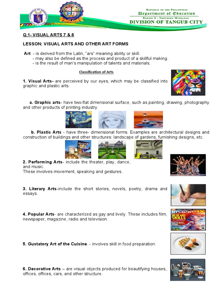 Spa-Visual Arts 7&8 - W1-W8 | PDF | Pencil | Paintings