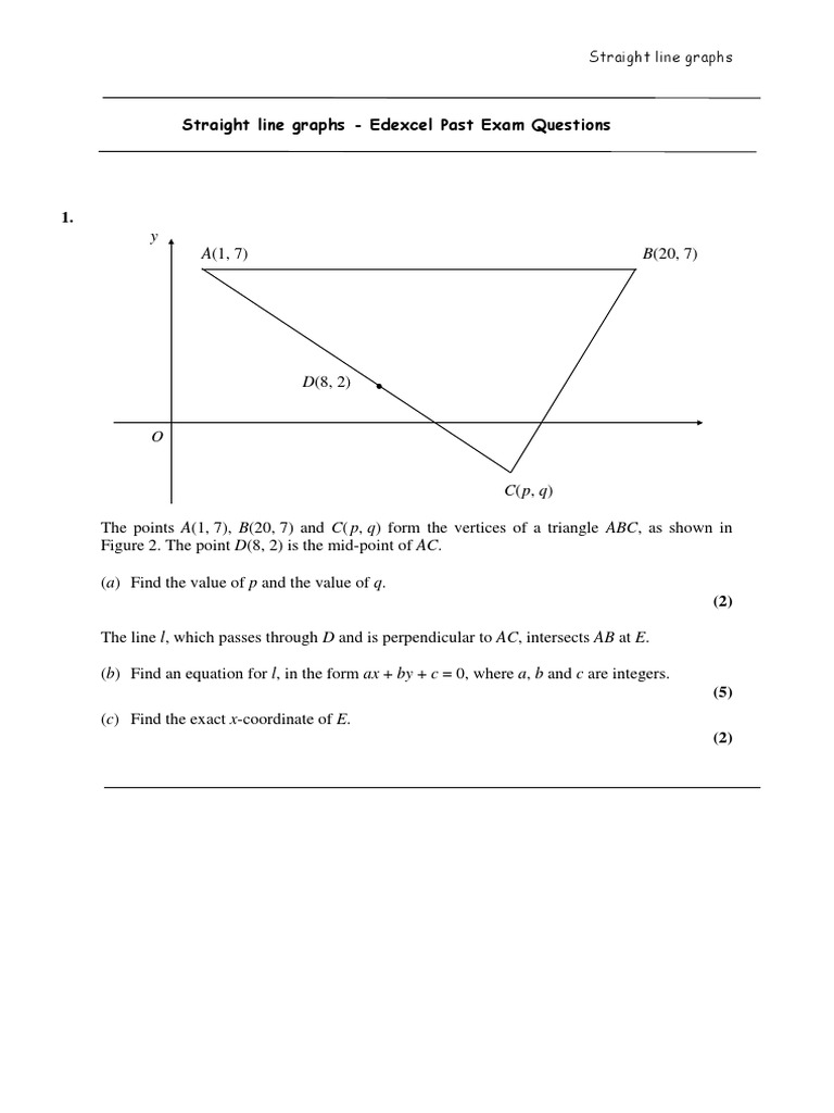 CHP 5 Straight Line Graphs | PDF | Equations | Line (Geometry)