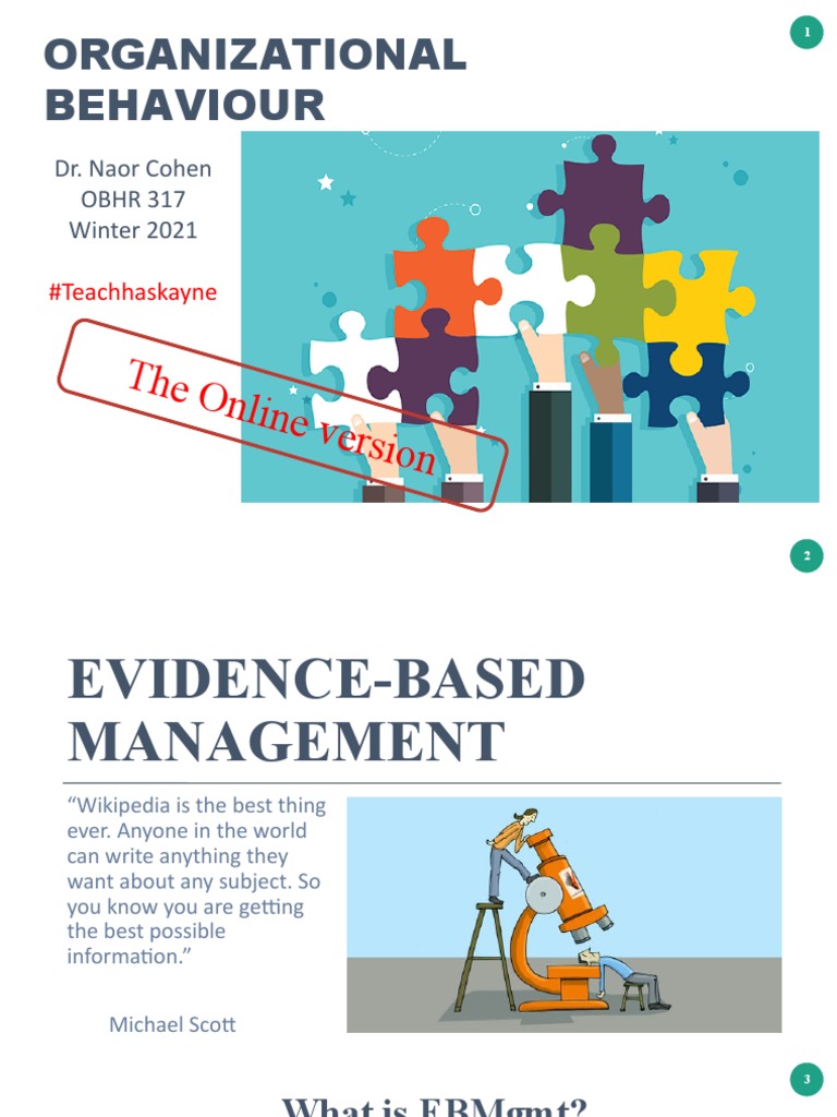 Week 1 - Evidence Based Management | PDF | Evidence Based Medicine ...