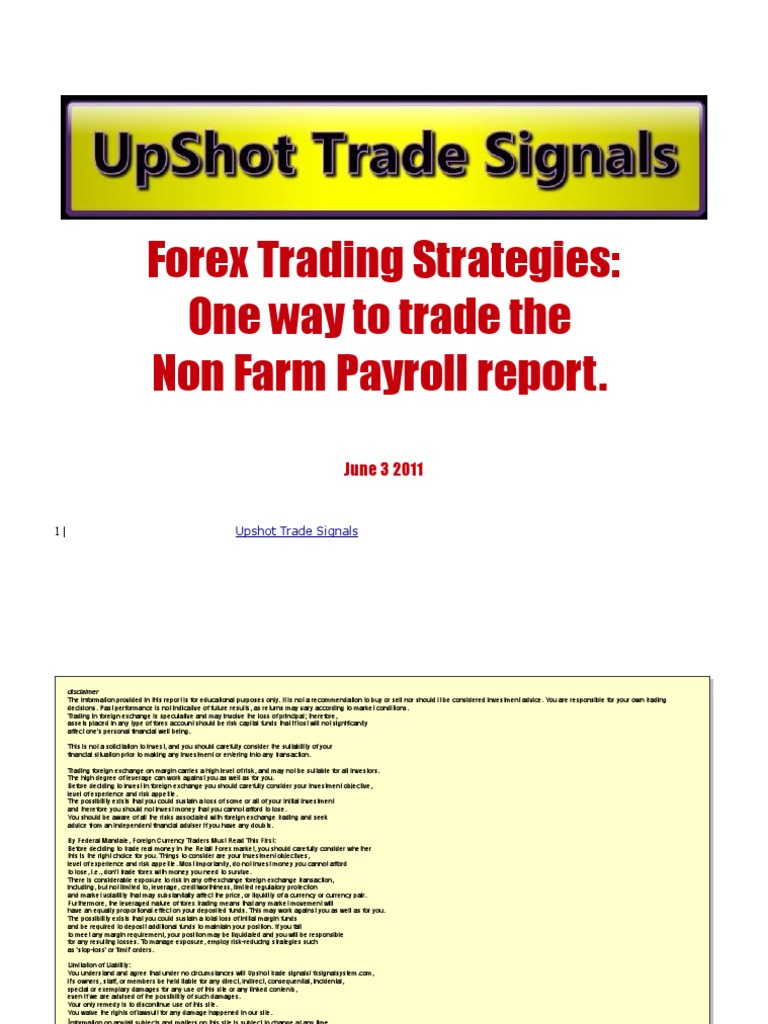 How To Trade NFP 6 3 11 | PDF | Foreign Exchange Market | Investing