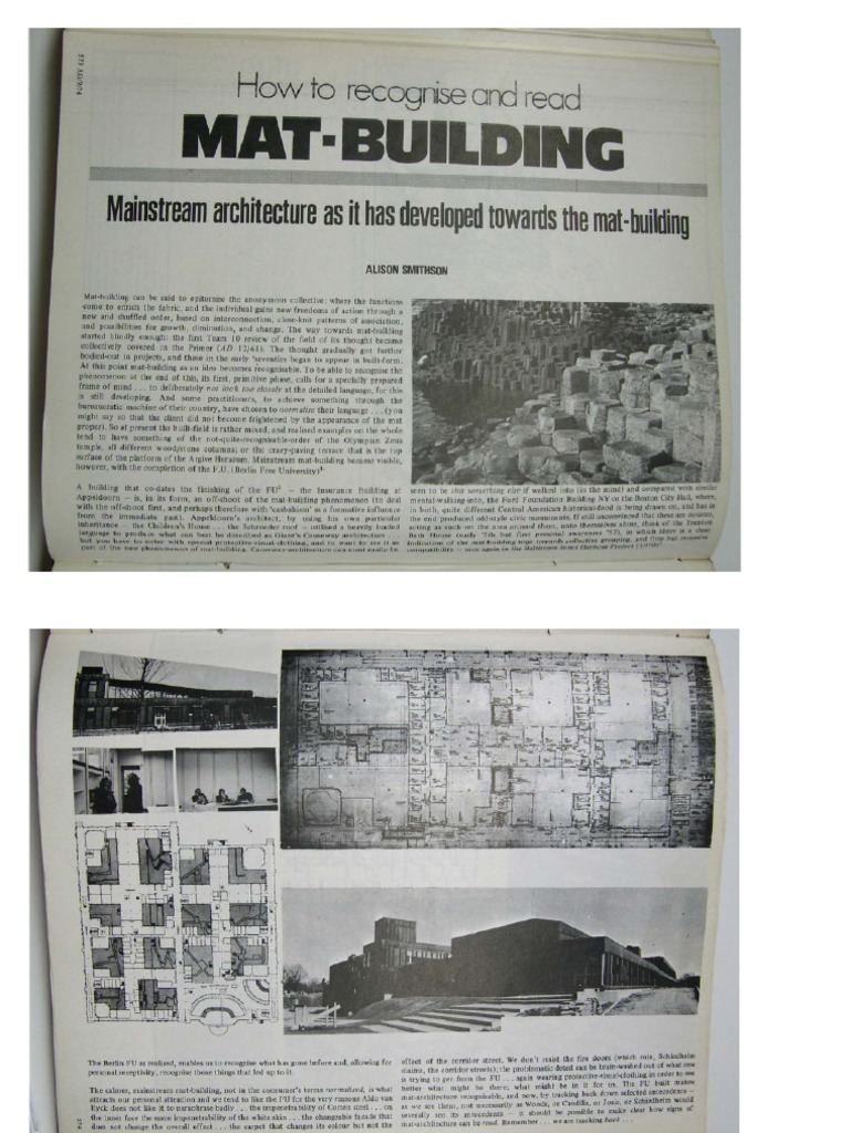 Smithson A How To Recognise and Read Mat Building | PDF
