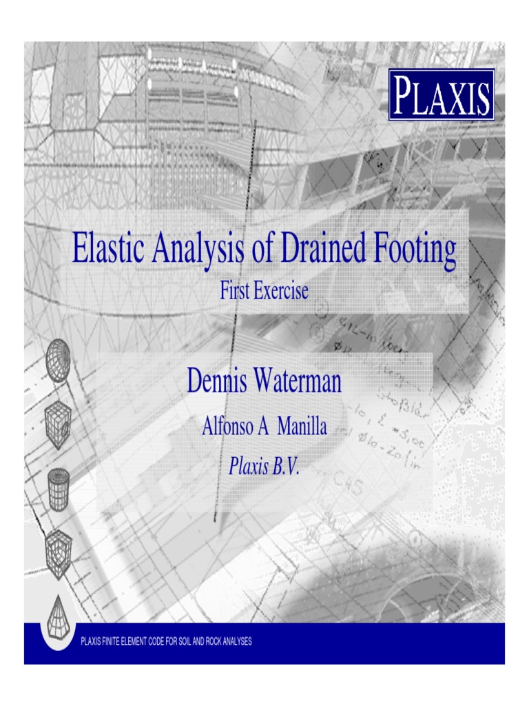 Elastic Analysis of Drained Footing: Dennis Waterman | PDF | Home ...