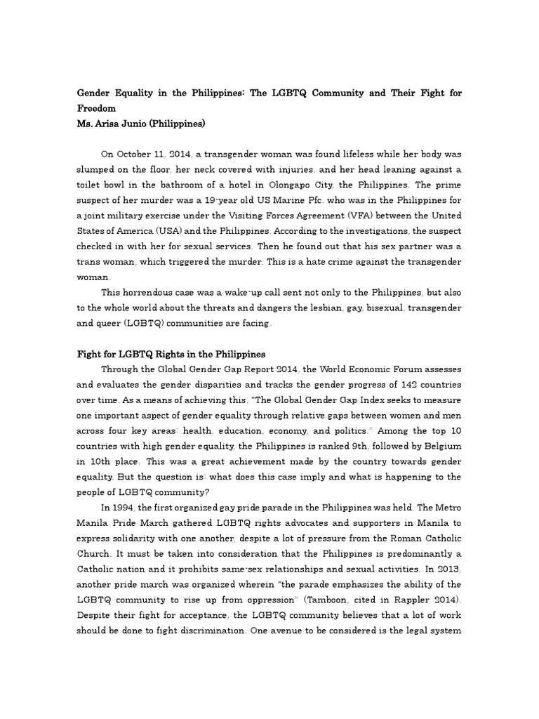 LGBTQ Philippine E | PDF | Lgbt Community | Discrimination