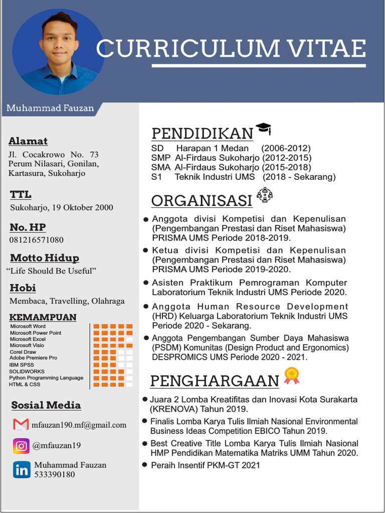 Profil Muhammad Fauzan: Pendidikan & Prestasi | PDF | Bisnis | Seni