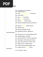Iata 3 Letter Codes | PDF
