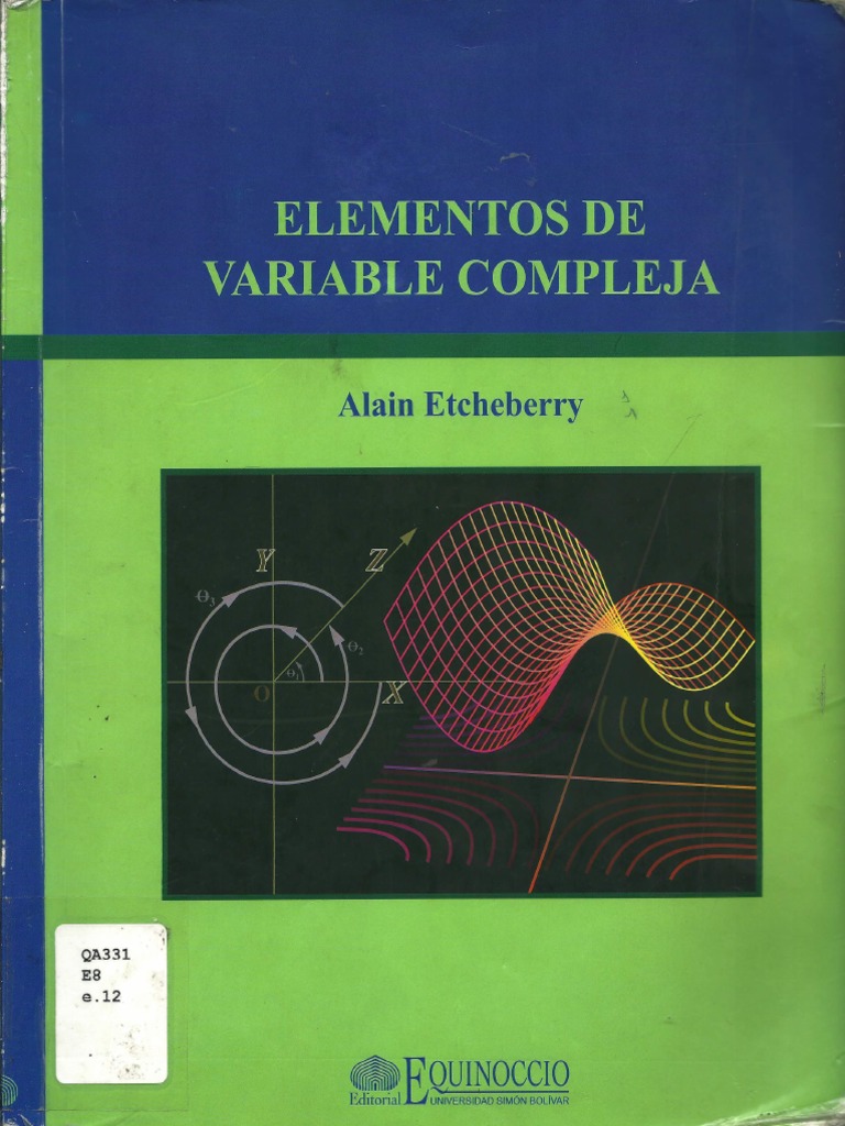 Elementos de Variable Compleja Alain Etcheberry | PDF