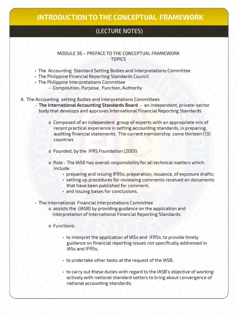 10-07-2021 CRC-ACE - FAR-T - Week 03 - 3B Introduction To Conceptual Framework | PDF