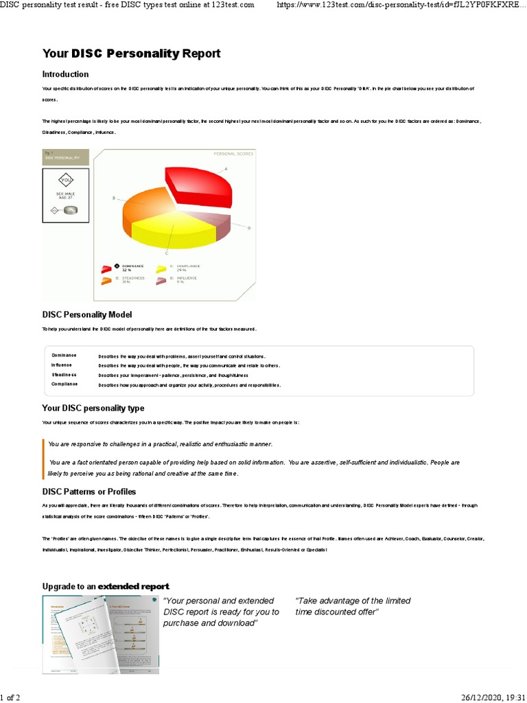 Your Personalized DISC Report Available | PDF | Human Nature ...